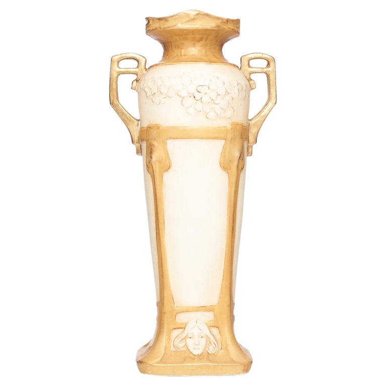 Art Nouveau-Period Royal Dux Porcelain Vase For Sale at 1stDibs