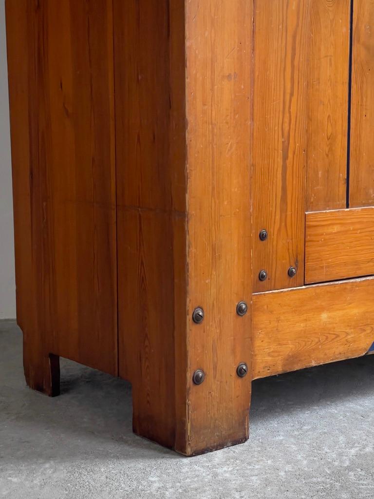 Art Nouveau pine wardrobe by Danish Architect Karl Kristensen, Denmark ...