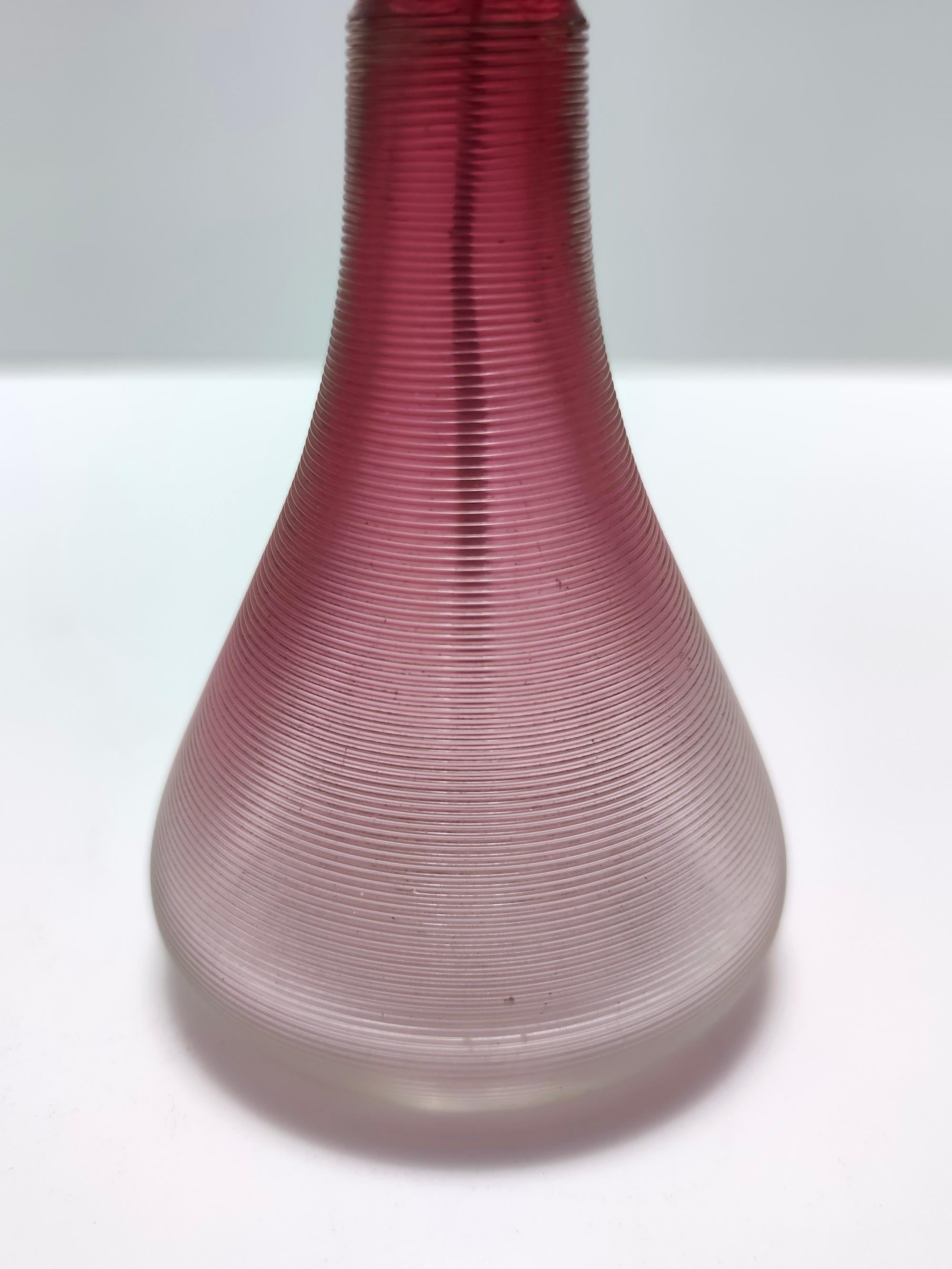 Art Nouveau Pink and Transparent Murano Glass and Brass Diffuser, Italy ...