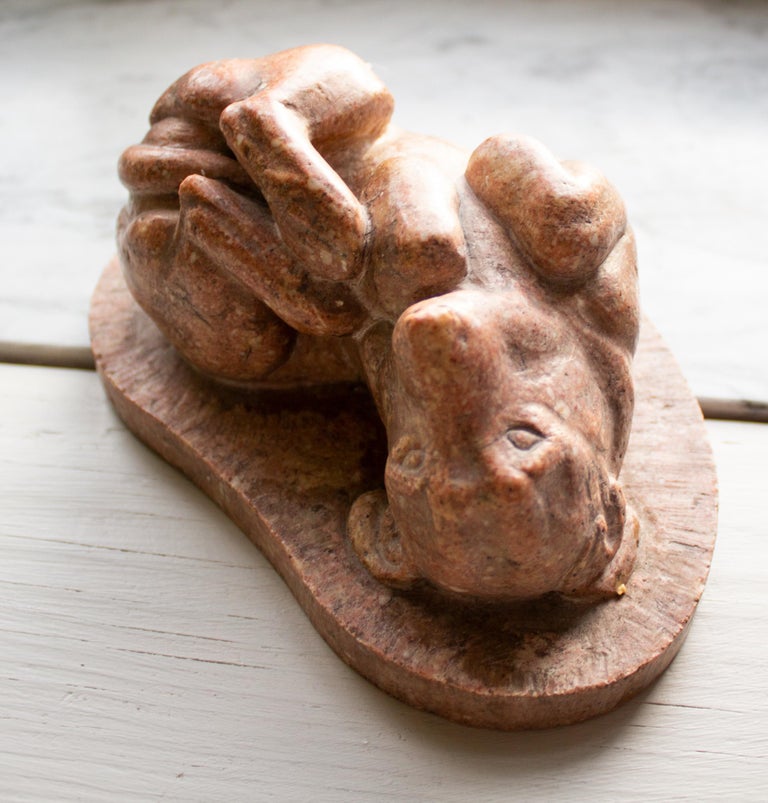 Art Nouveau Sculpture of a Dog, Signed by the Swedish Artist Arvid ...