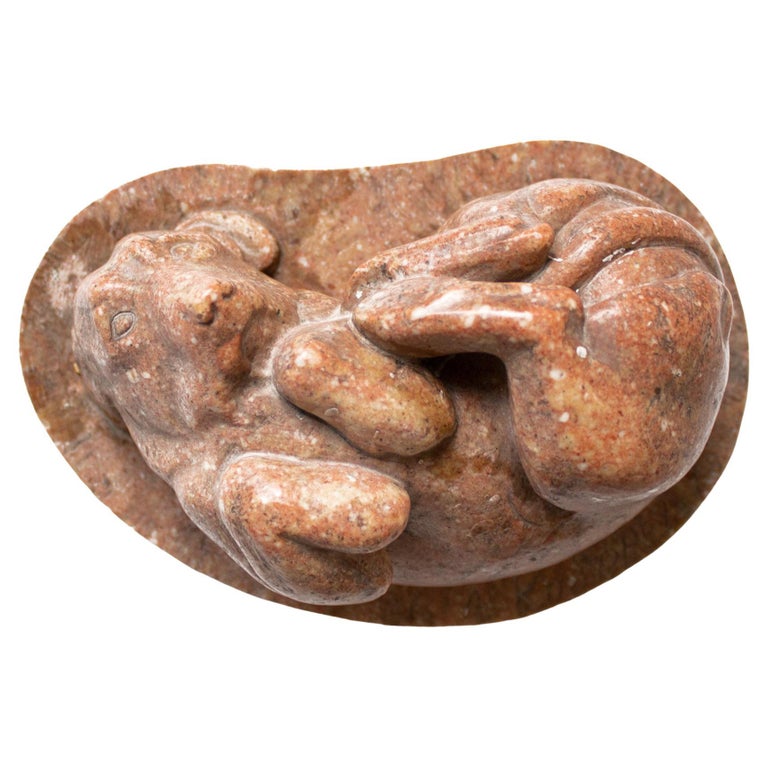 Art Nouveau Sculpture of a Dog, Signed by the Swedish Artist Arvid ...