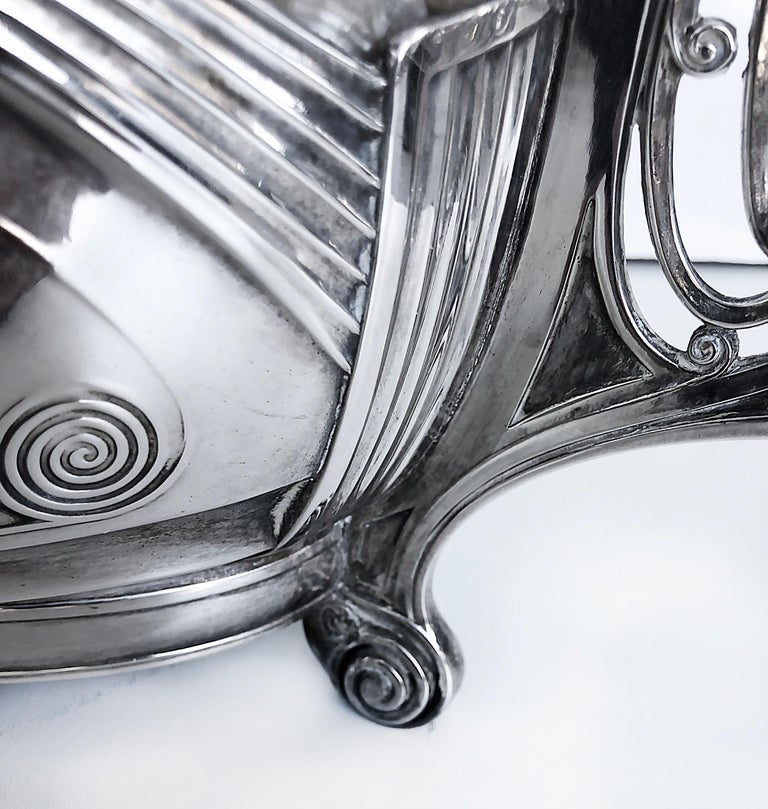 Art Nouveau Silver Plate/Glass WMF Secessionist Centerpiece For Sale at ...