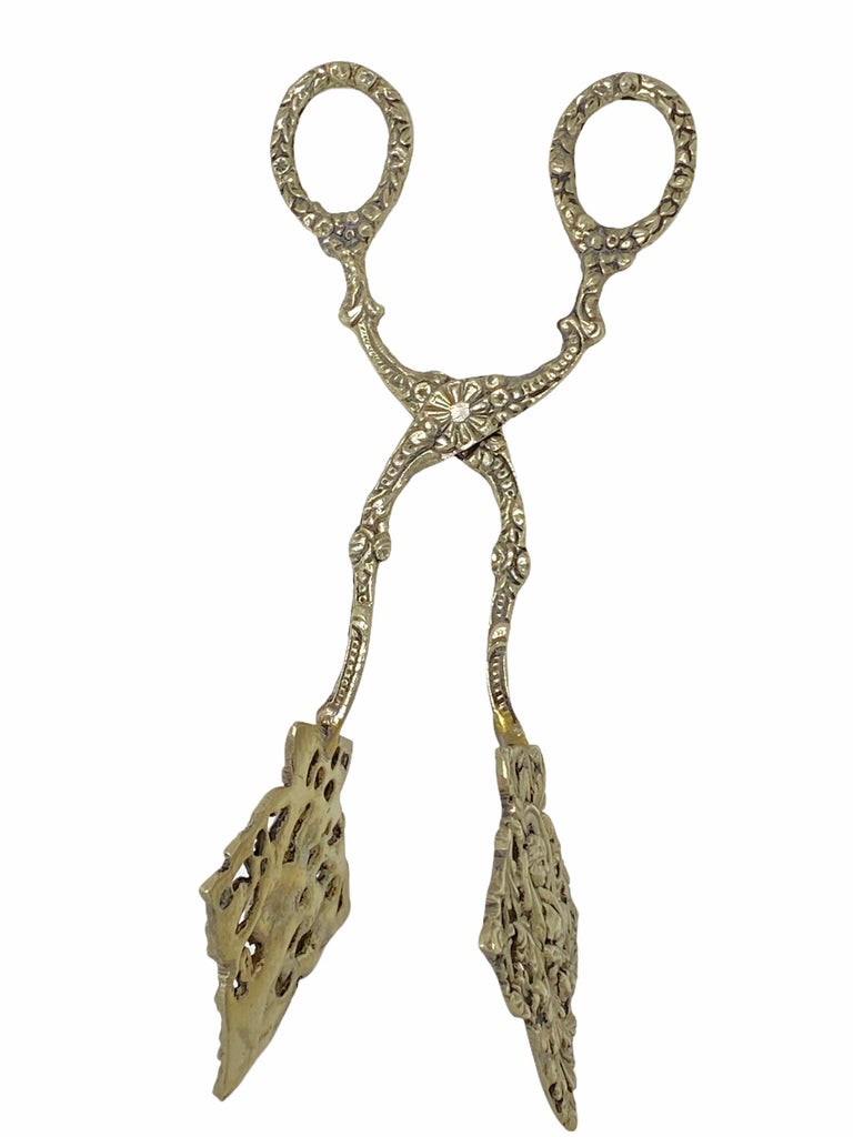Art Nouveau Silver Plate Serving Tongs Vintage, Sweden, 1920s at 1stDibs