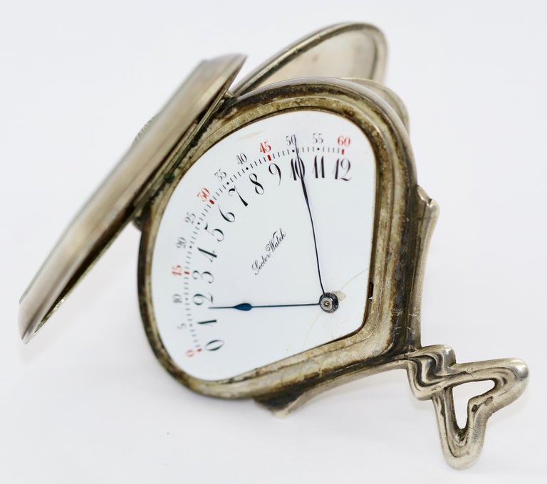 Art Nouveau Silver Sector Pocket Watch, Retrograde, Record Watch ...