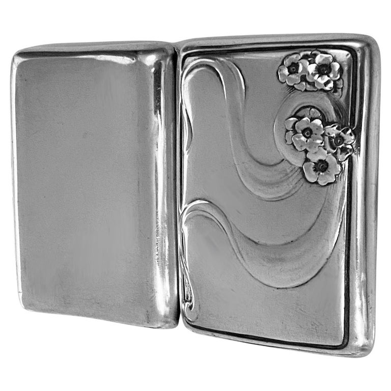 Jugendstil-Zigarettenetui aus Sterlingsilber, Connell, London, 1902 bei ...