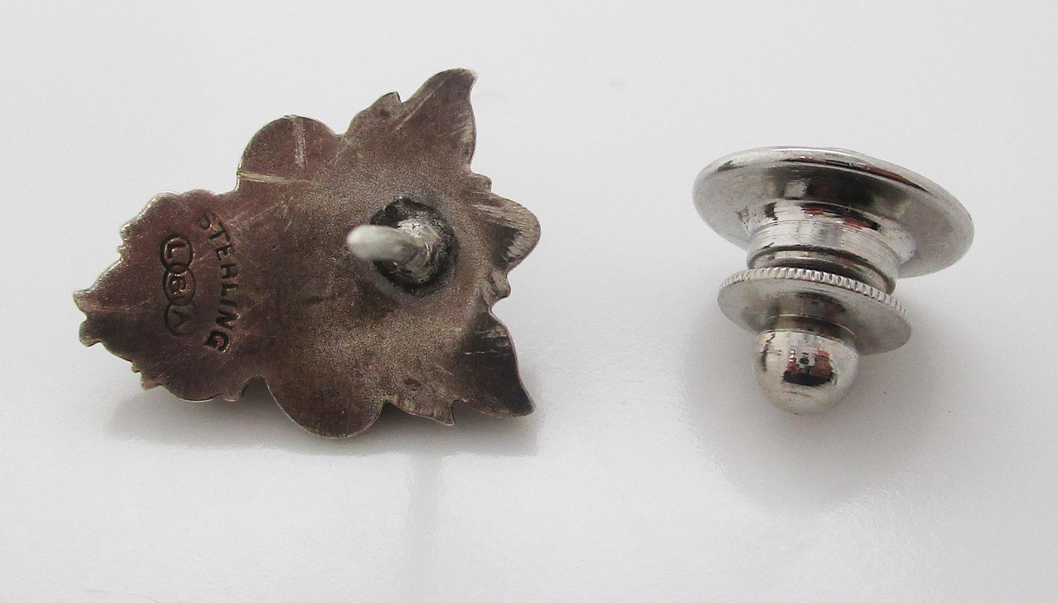 Art Nouveau Sterling Silver Garnet Devil Mephistopheles Lapel Pin at ...