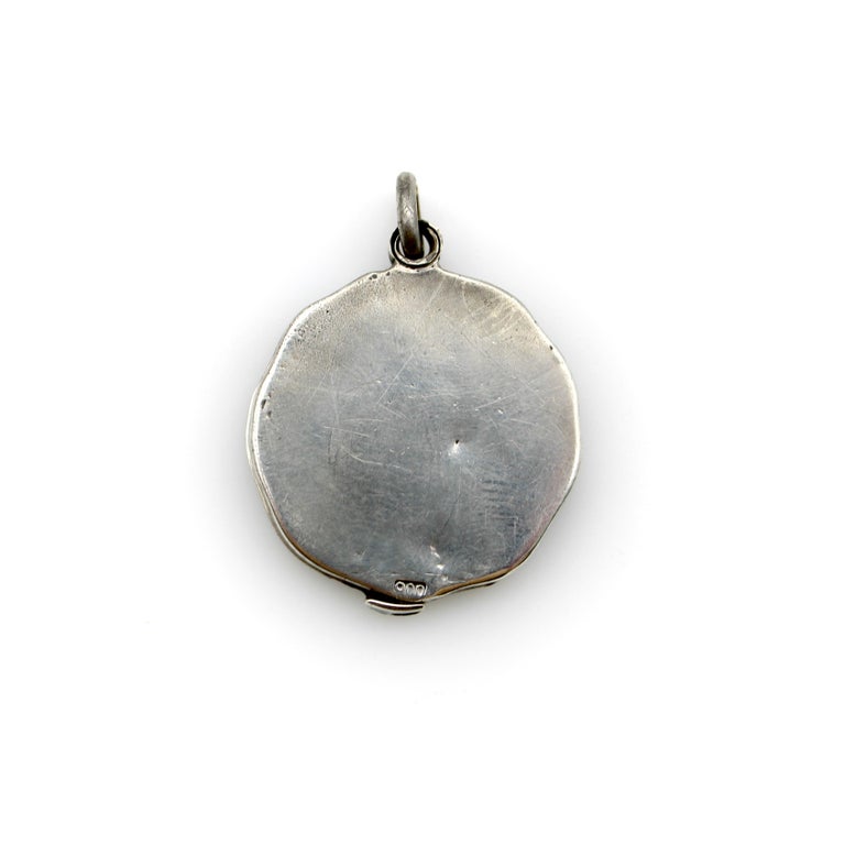 Art Nouveau Sterling Silver Lady of the Water Locket For Sale at 1stDibs