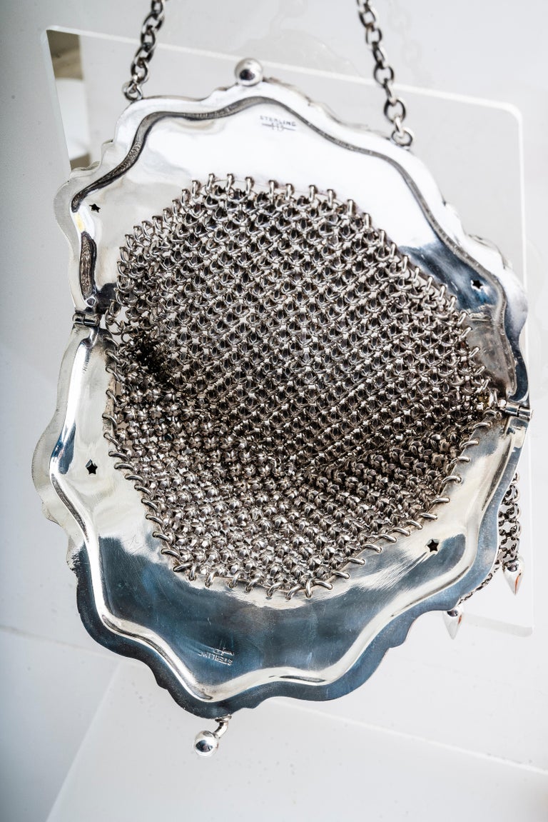Art Nouveau Sterling Silver Mesh Coin Purse Handbag For Sale at 1stDibs ...