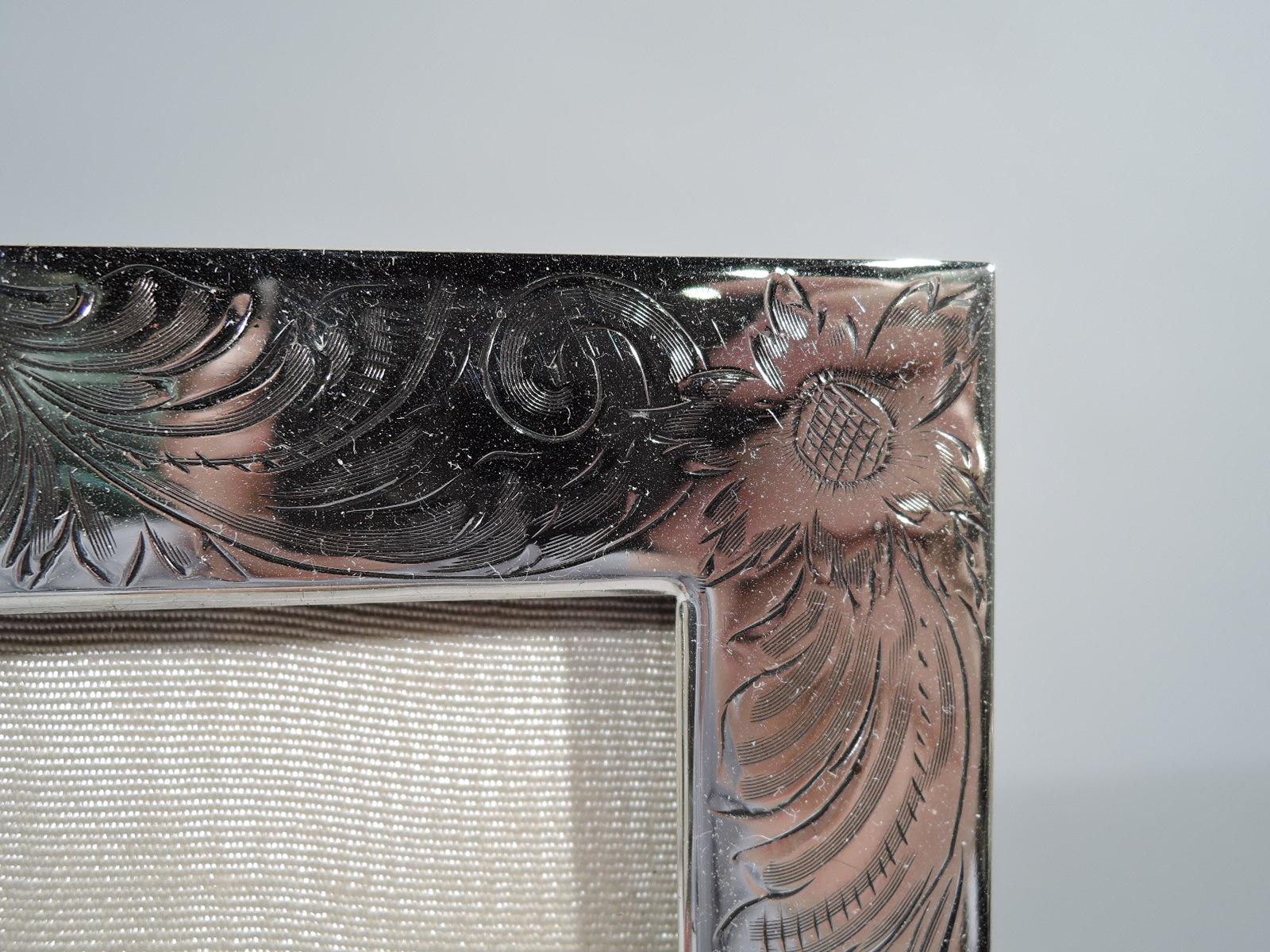 Art Nouveau Sterling Silver Picture Frame by Collectible Unger Bros For ...