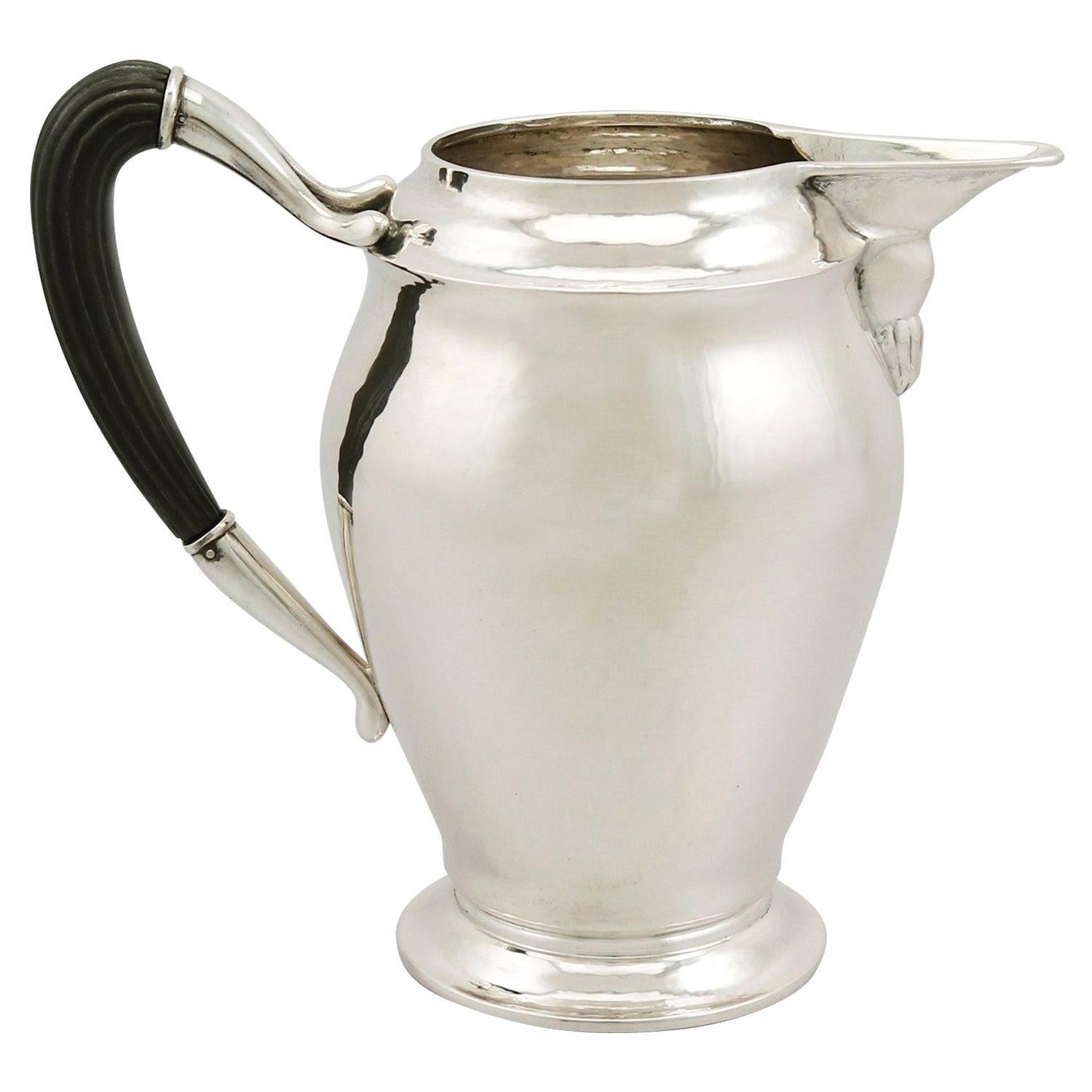 Art Nouveau English Antique Silver Plated Water Jar C. 1950 at 1stDibs