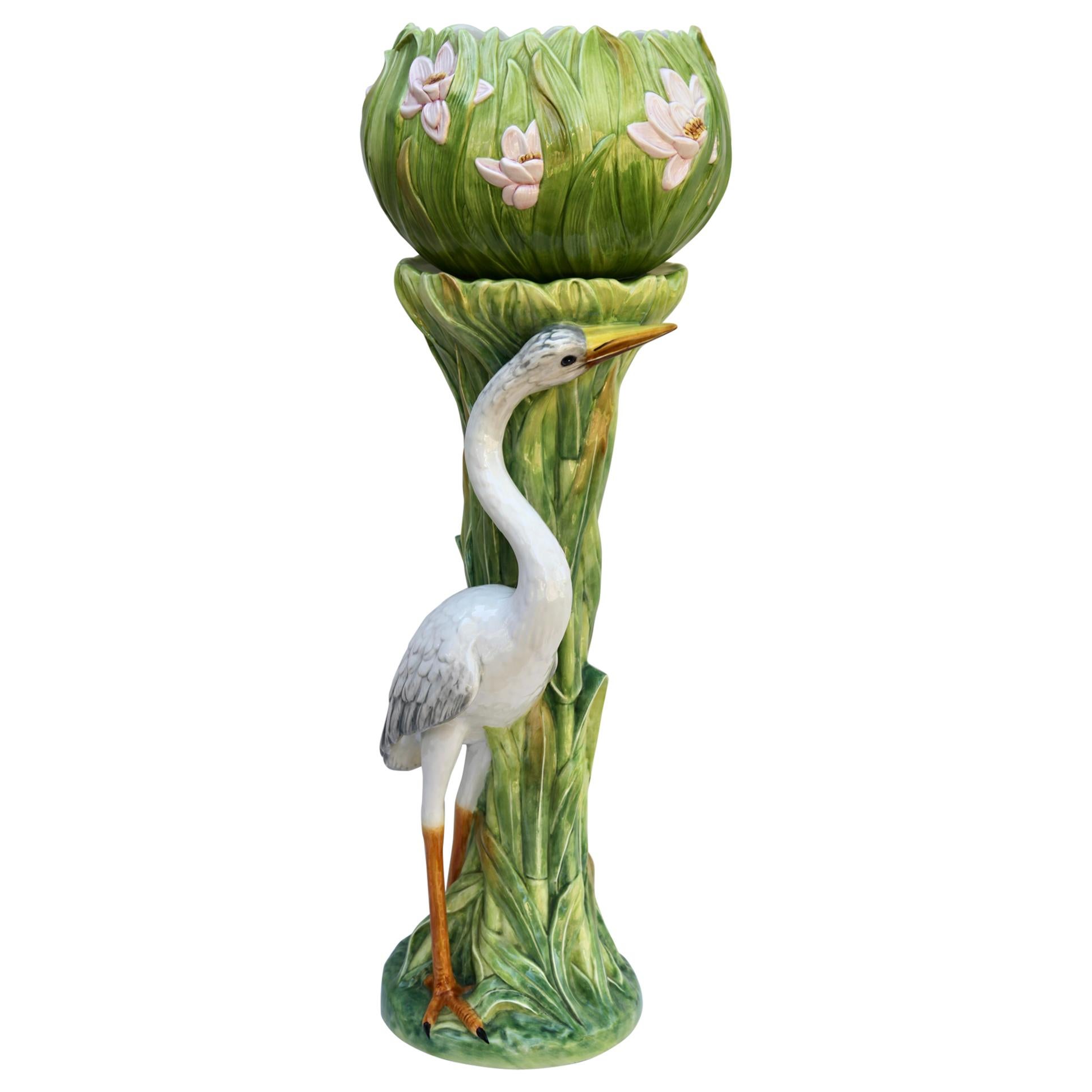 Black Metal Frame Plant Stand and White Ceramic Planter in the Style of ...