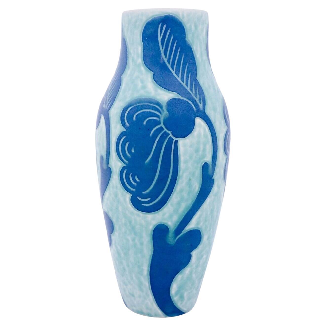 Scandinavian Glass Artist, Vase / Bowl in Light Blue Mouth Blown Art ...