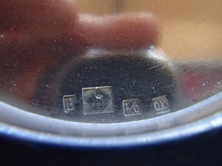 Art Nouveau WMF Double Small Cup Holder Silver Plated For Sale at 1stDibs