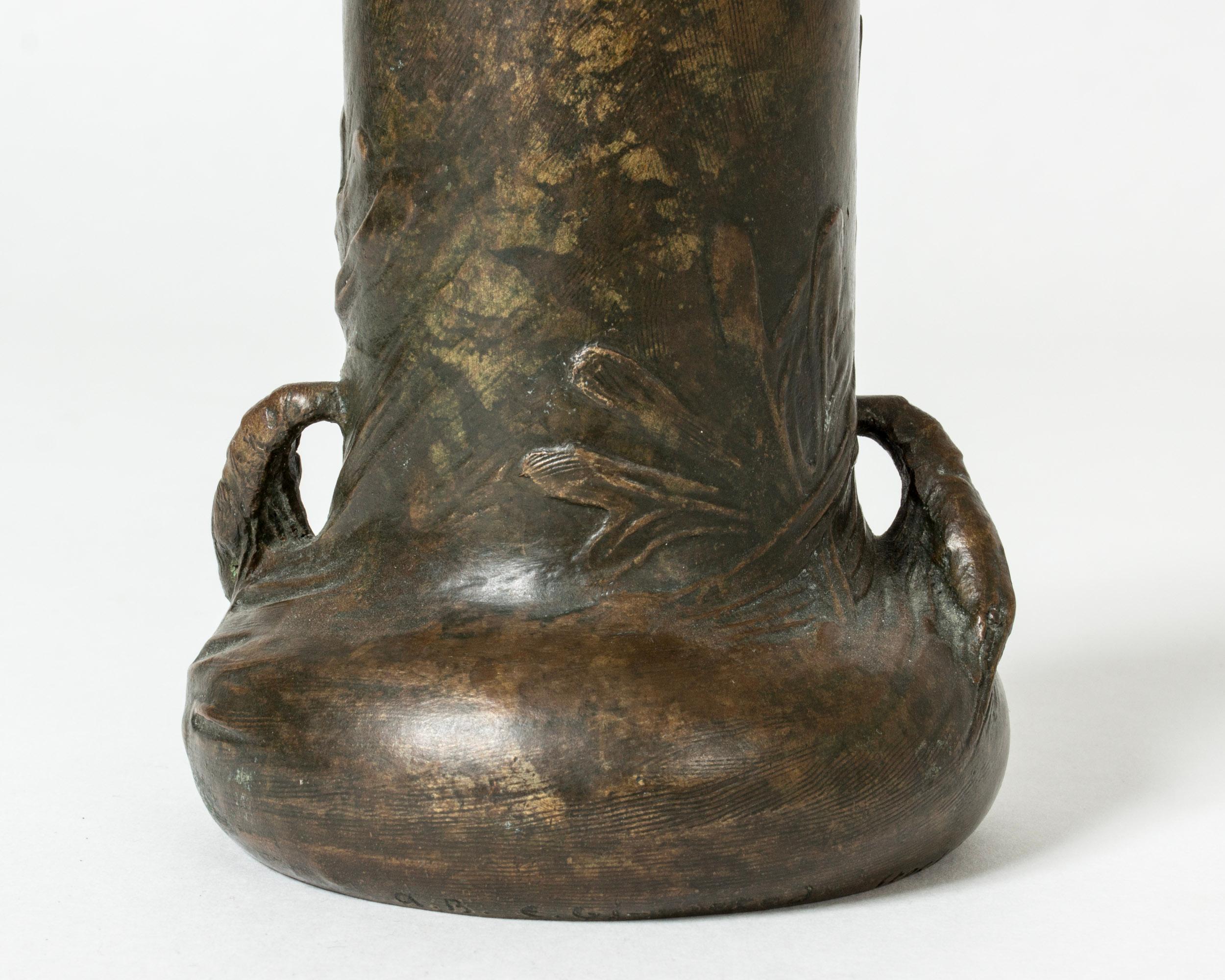 Art Noveau Bronze vase by Emy Wahlström, Sweden, ca 1900 For Sale at ...