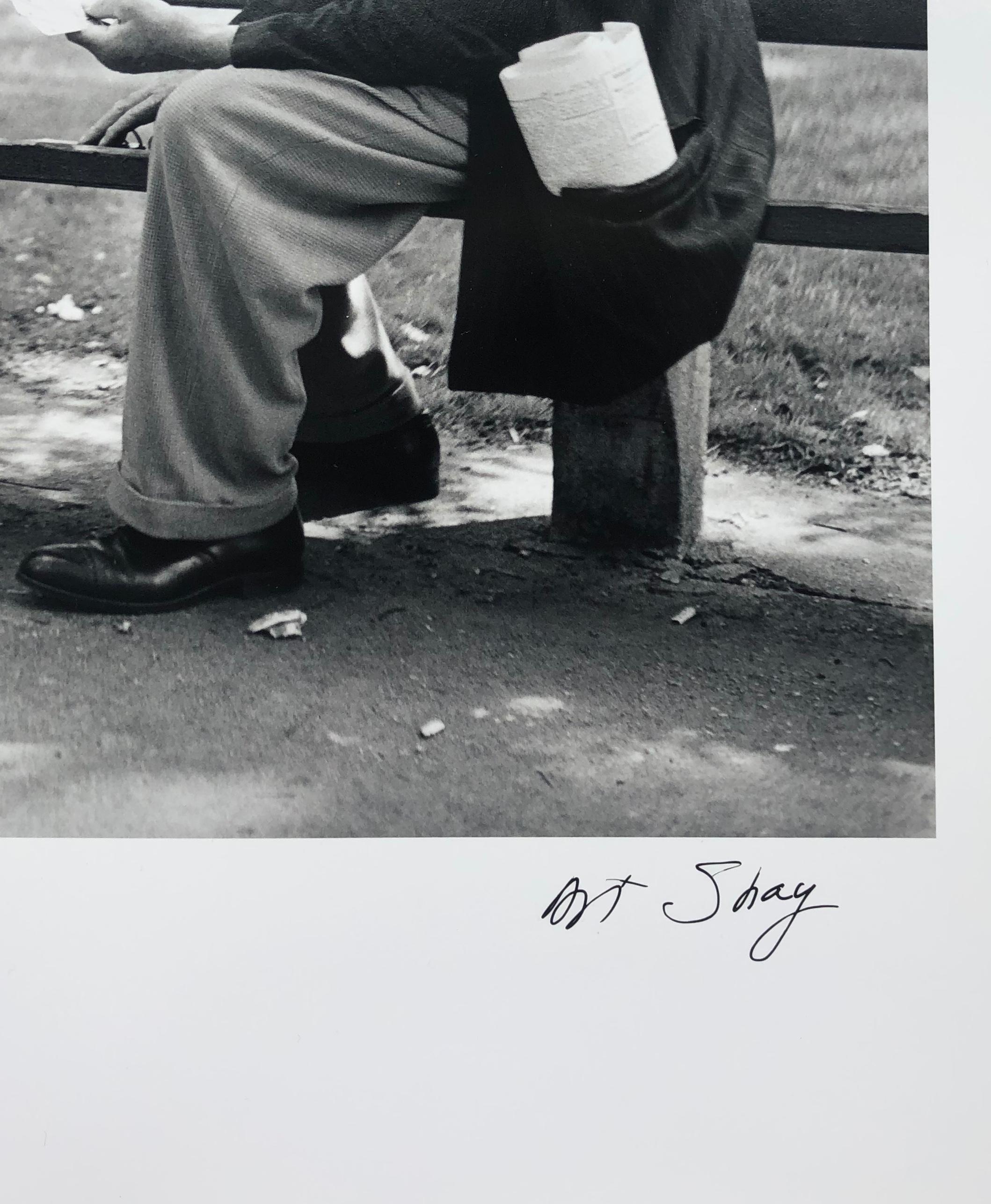 Art Shay - Card Players, Two Gentleman on a Park Bench circa 1953 ...