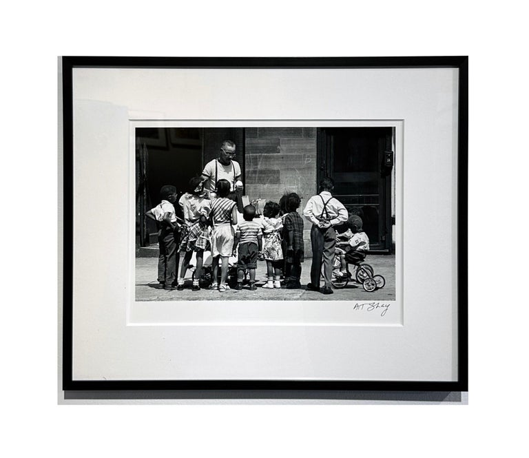 Art Shay - Iceman - Children Gathered Around an Ice Cream Vendor circa ...