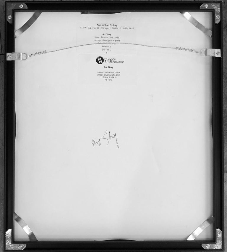 Art Shay - Street Transaction, 1949 Vintage Silver Gelatin Print ...