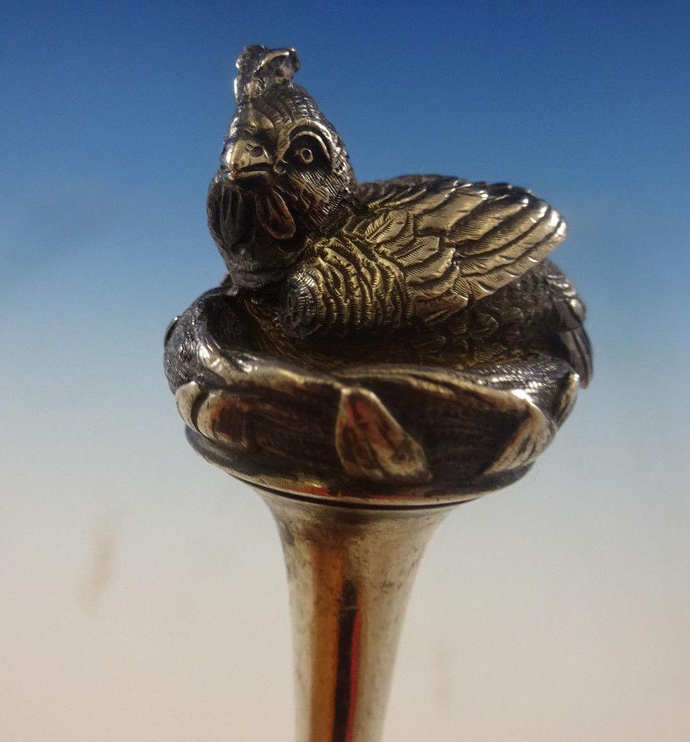 Art Silver John Wendt Sterling Silver Fried Egg Server Pcd with Chicken ...