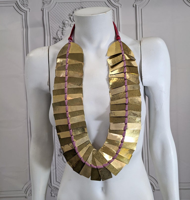 Art to Wear Hammered Brass Body Ornament, attrib Mary McFadden For Sale ...