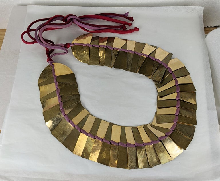 Art to Wear Hammered Brass Body Ornament, attrib Mary McFadden For Sale ...