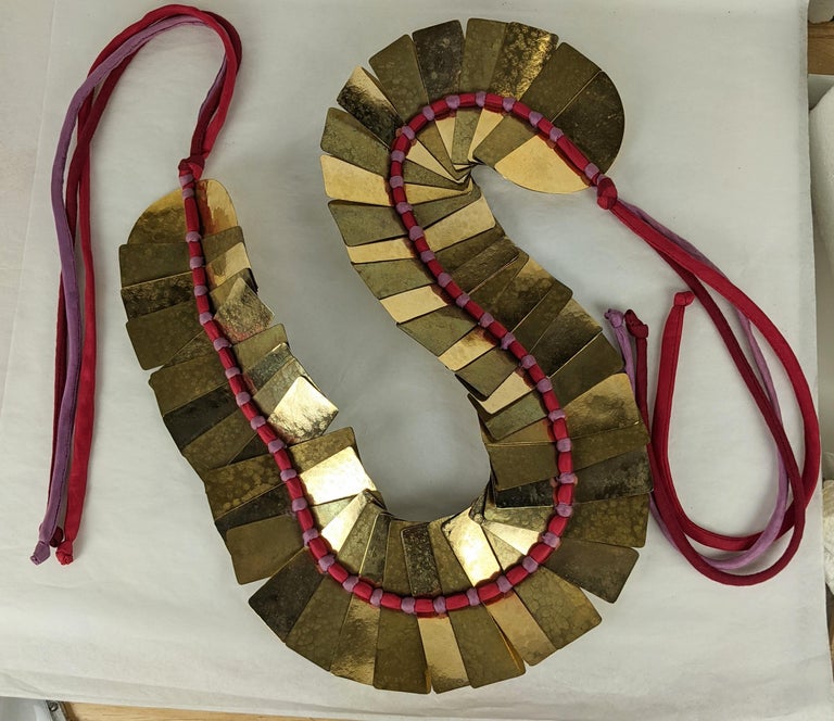 Art to Wear Hammered Brass Body Ornament, attrib Mary McFadden For Sale ...