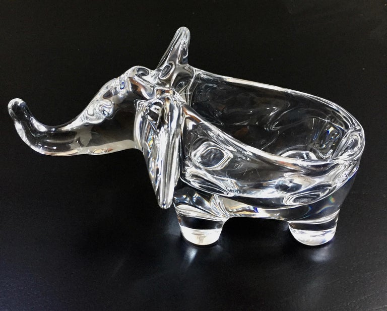 Art Vannes Crystal Elephant Dish at 1stDibs