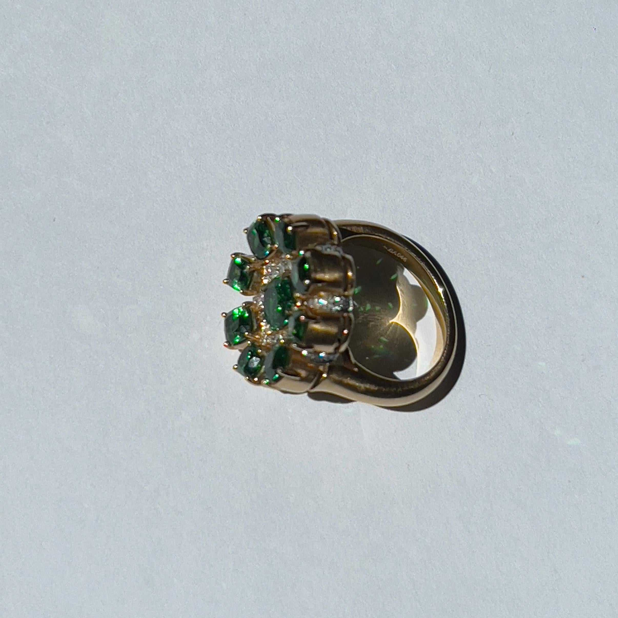 Arteau Tsavorite Diamond Ring For Sale at 1stDibs
