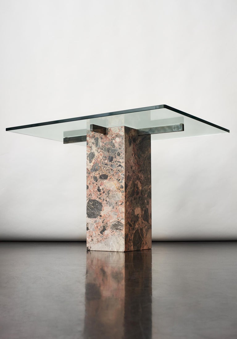 Artedi pink marble table, Italy 1970s For Sale at 1stDibs