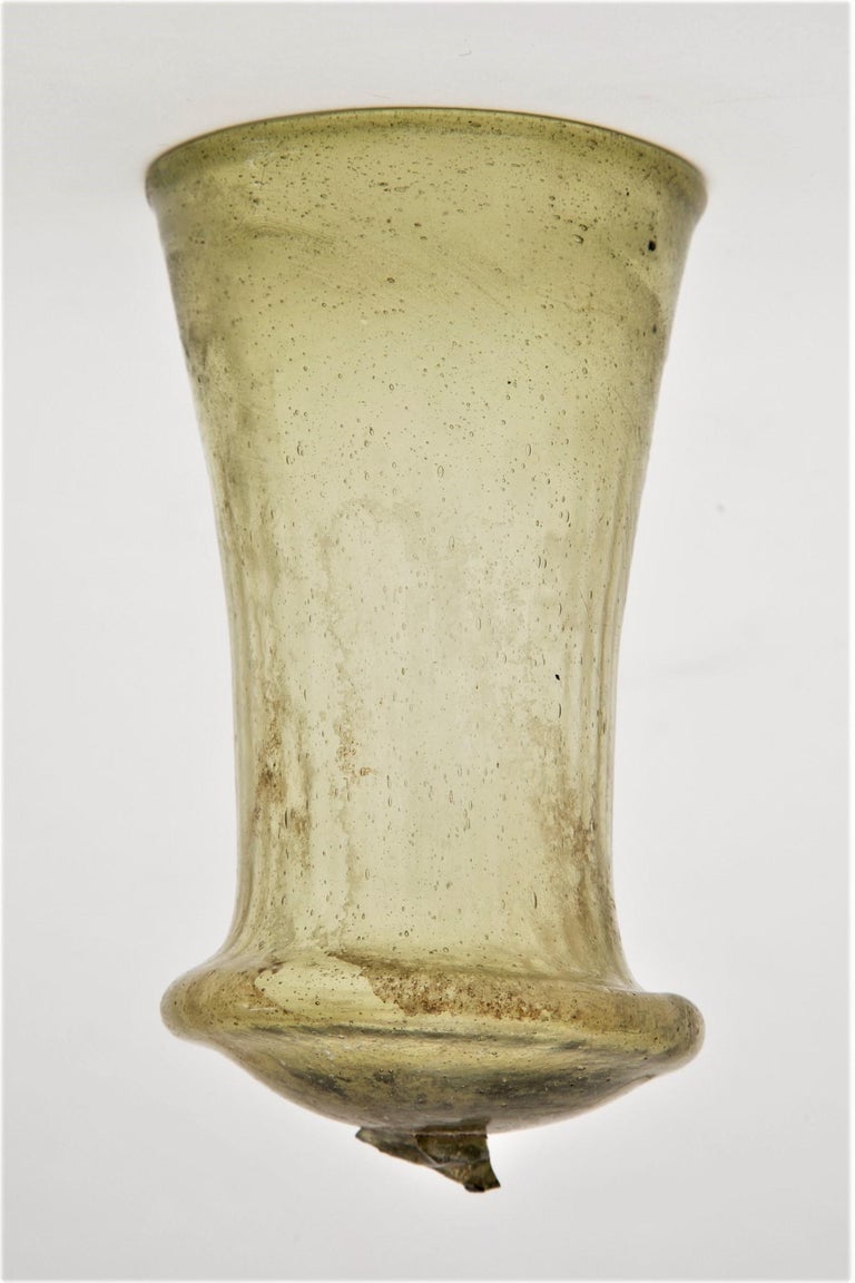 Artefact Merovingian Glass Bell-Beaker, 6th Century A.D at 1stDibs