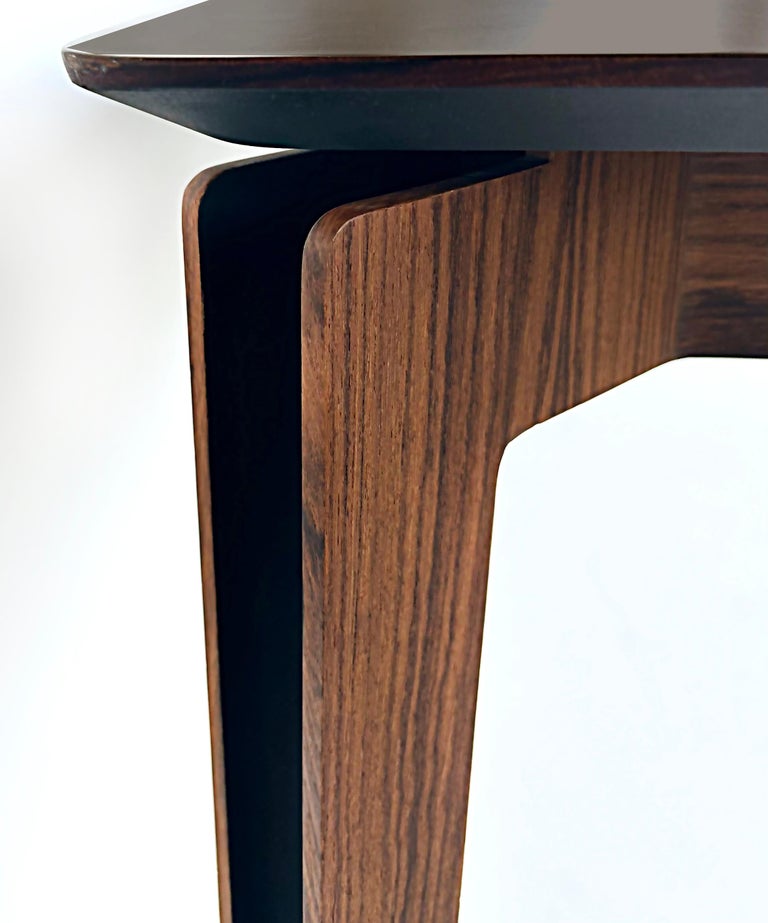 Artefacto Brazilian Exotic Wood Console Table, Canted Double Tapering ...