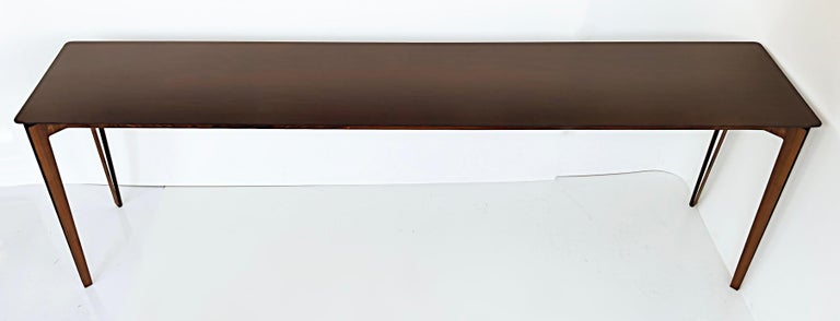 Artefacto Brazilian Exotic Wood Console Table, Canted Double Tapering ...