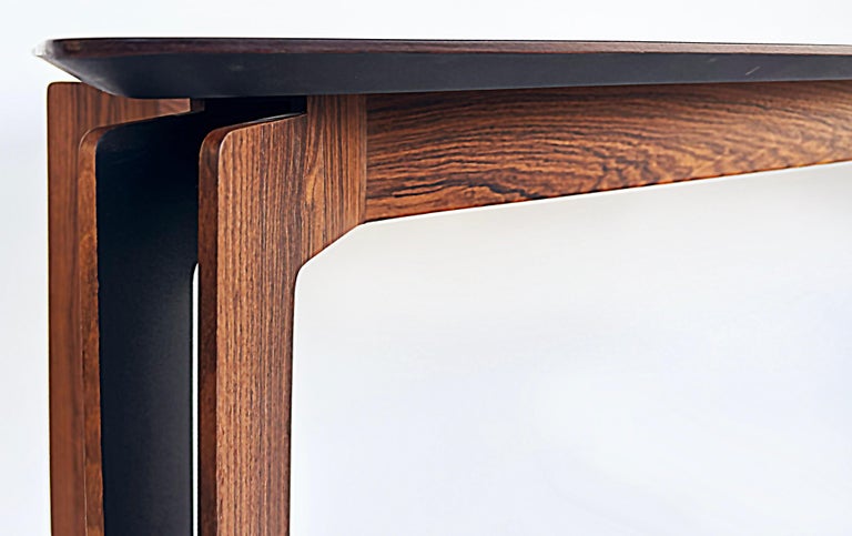 Artefacto Brazilian Exotic Wood Console Table, Canted Double Tapering ...