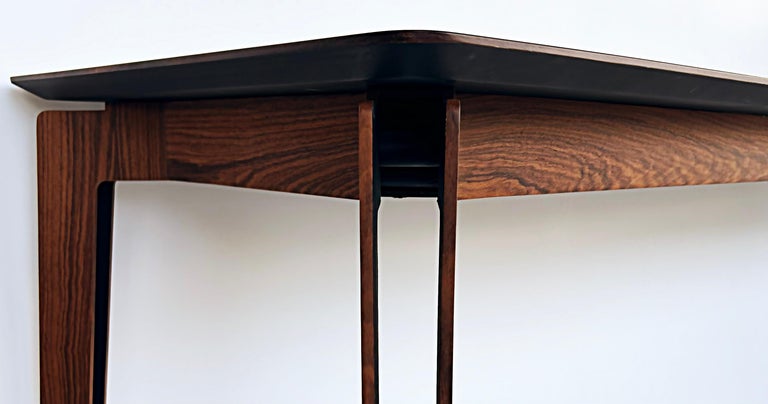 Artefacto Brazilian Exotic Wood Console Table, Canted Double Tapering ...