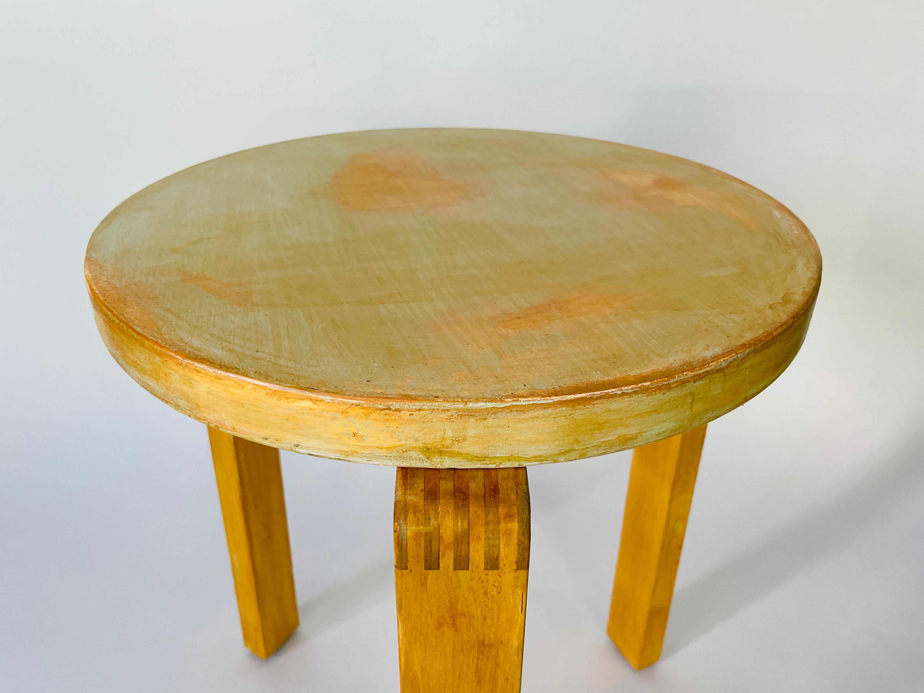 Artek Aalto L-leg stool with finger joint construction at 1stDibs ...