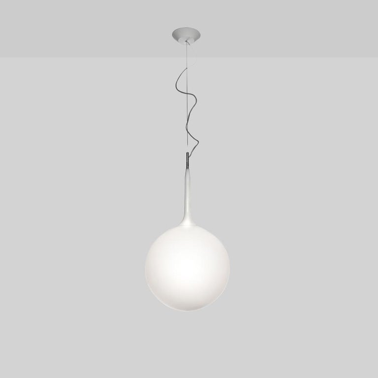 Artemide Castore 42 Suspension Light in White with Extension For Sale ...