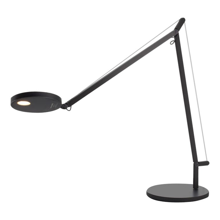 Artemide Demetra LED 27K Table Lamp in Matte Black with Base by Naoto ...