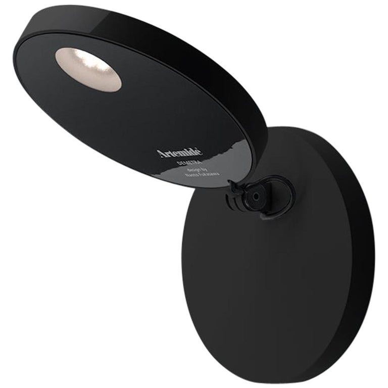 Artemide Demetra LED 27K Wall Spot Lamp in Matte Black with Switch For ...