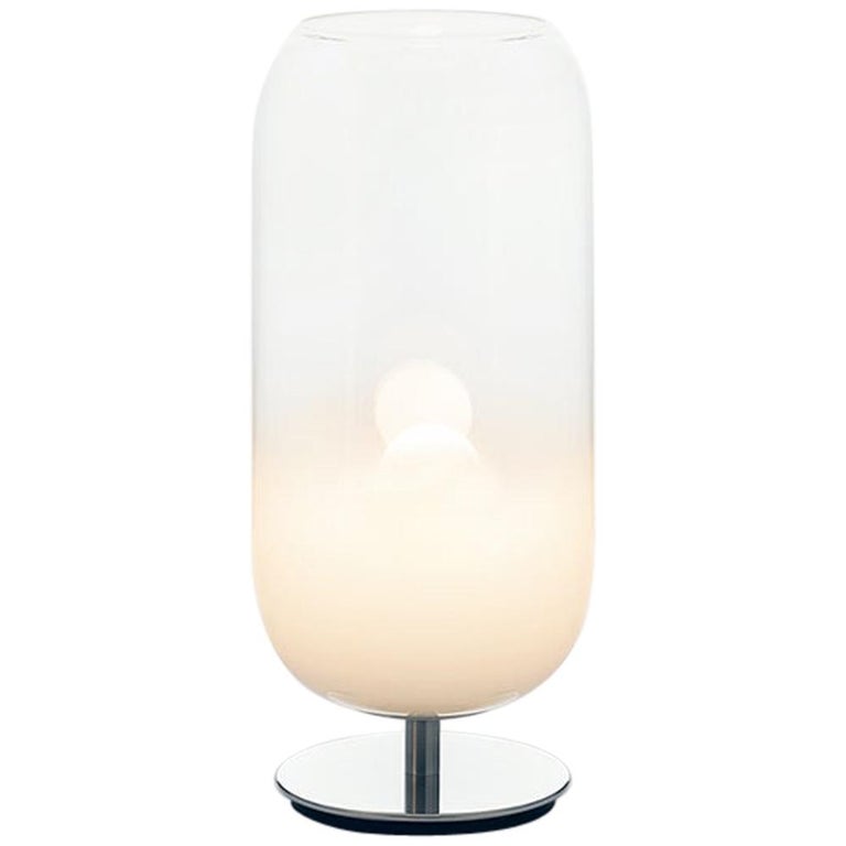 Artemide Gople Mini Max 7W E12 Table Lamp in White by Bjarke Ingels Group For Sale at 1stDibs