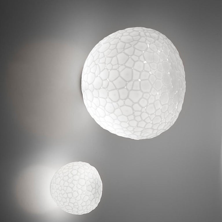 Artemide Meteorite Mini Dimmable Led Wall and Ceiling Light in White by ...