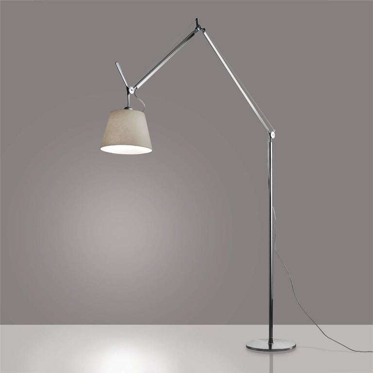 Artemide Tolomeo Mega LED Floor Lamp with Parchment Diffuser For Sale ...
