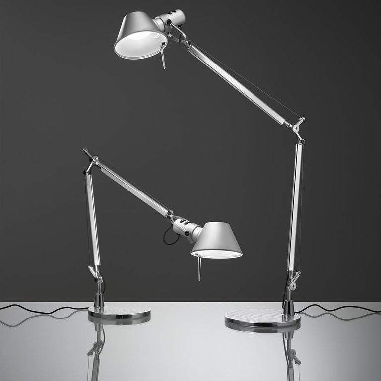 Artemide Tolomeo Mini LED Table Lamp in Aluminum with Base For Sale at ...