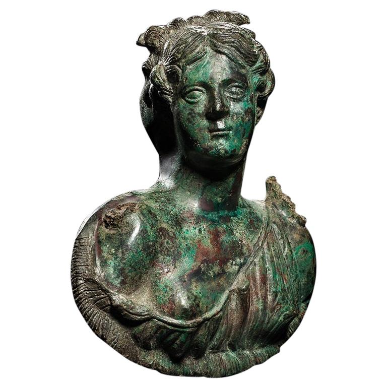 Ancient Greek Terracotta Antefix in Form of the Head of Artemis Bendis ...