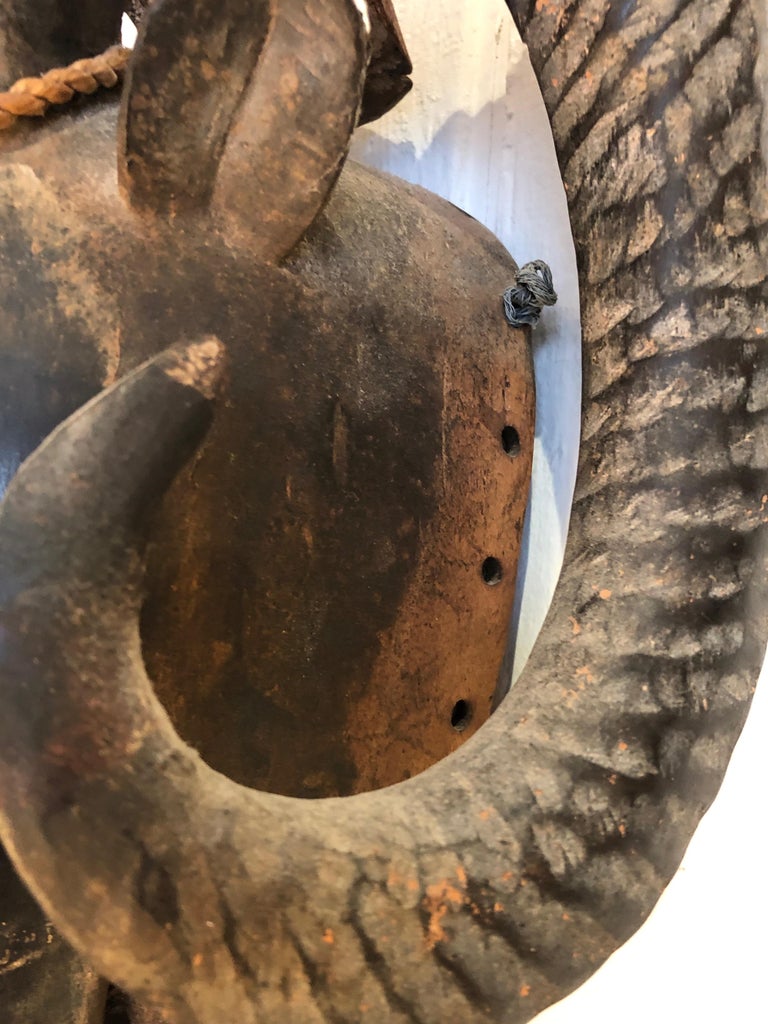 Artful African Tribal Mask of a Ram Wall Sculpture at 1stDibs