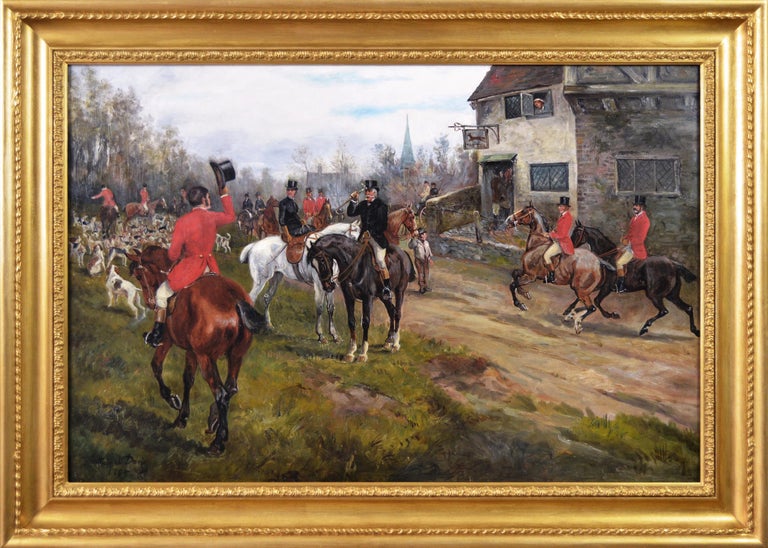 Arthur Alfred Davis - 19th century sporting oil painting of dogs ...