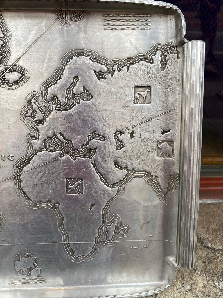 Arthur Armour World Tray For Sale at 1stDibs