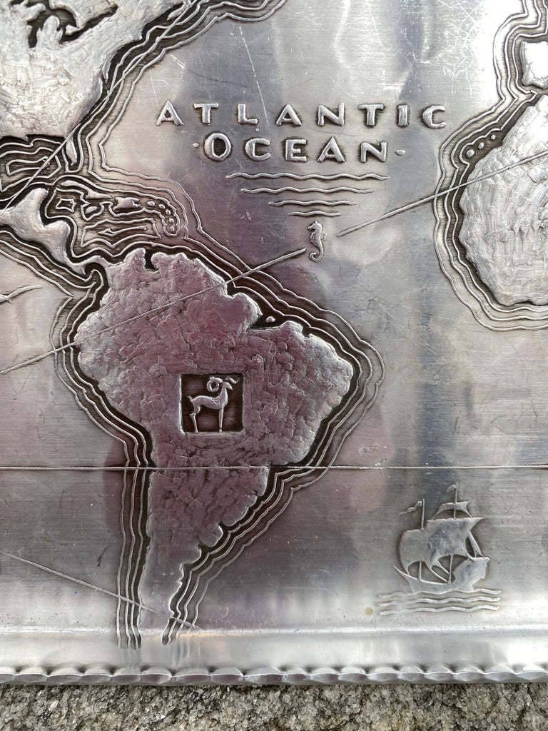 Arthur Armour World Tray For Sale at 1stDibs