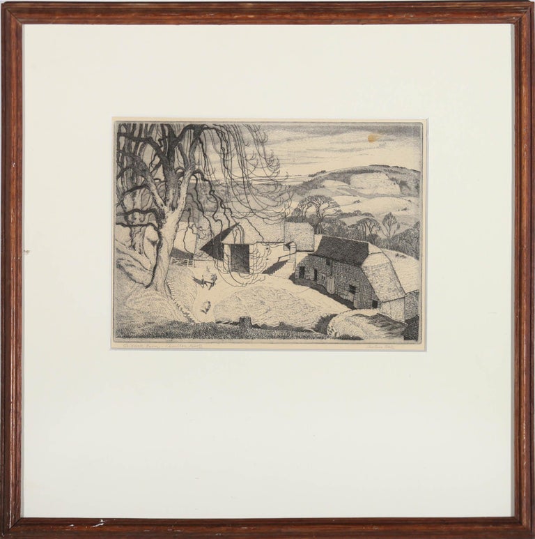 Arthur Bell - Arthur Bell (1897-1995) - Gravure encadrée du milieu du ...