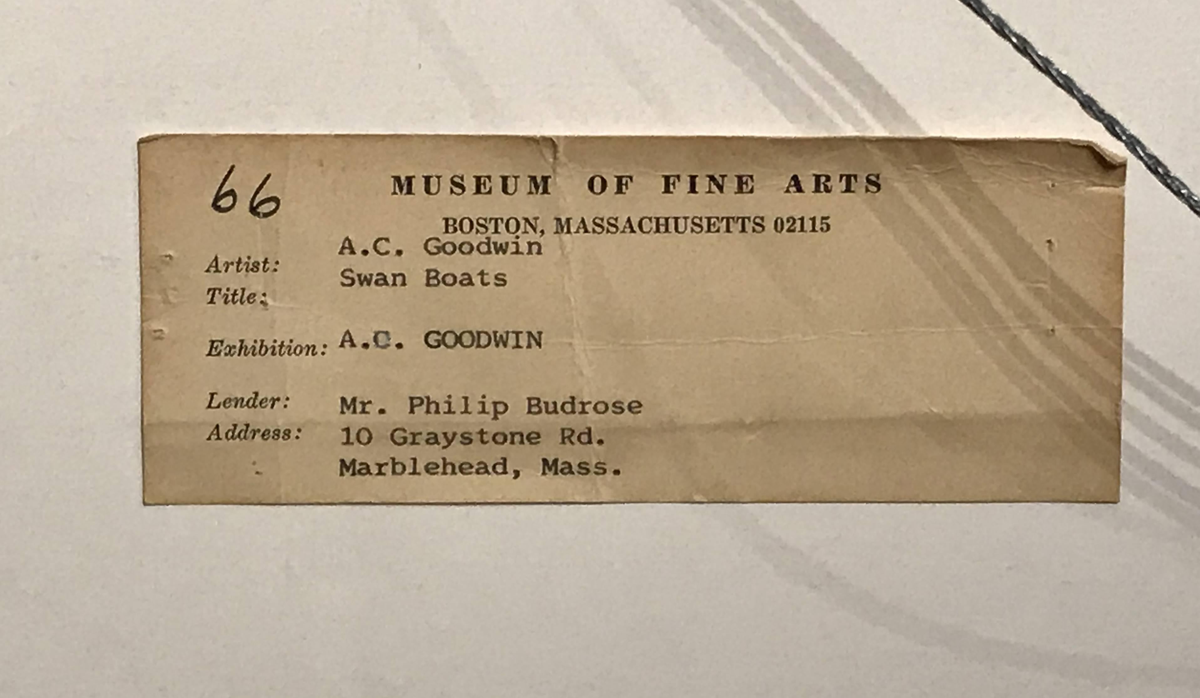 Arthur Clifton Goodwin - Swan Boats at 1stDibs | goodwin boats, swan ...