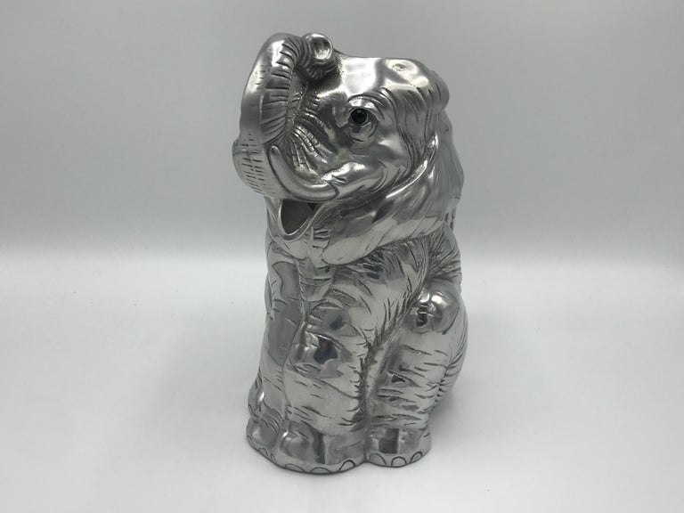 Arthur Court Cast-Aluminum Elephant Pitcher at 1stDibs