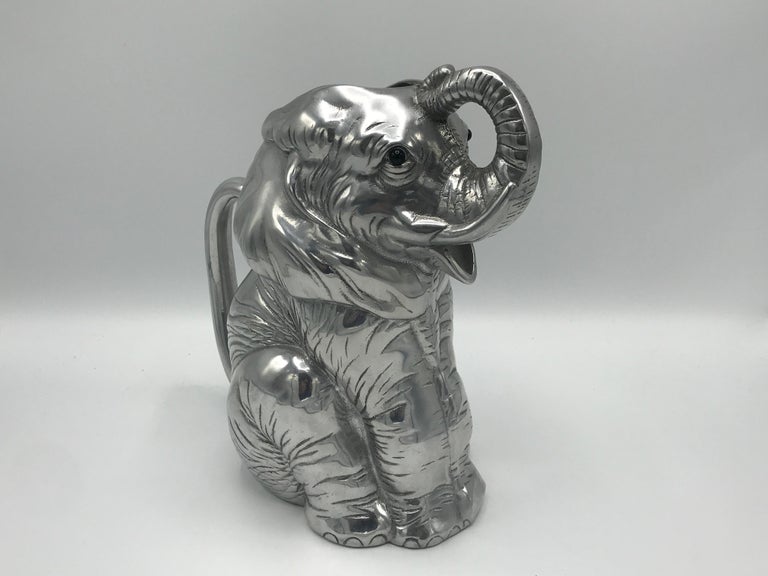 Arthur Court Cast-Aluminum Elephant Pitcher at 1stDibs